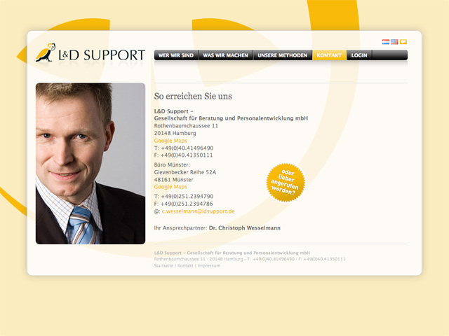 multimediadesign.net | Kommunikation aus Düsseldorf | Referenzen | Relaunch ldsupport.de